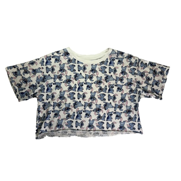 Disney | Tops | Lilo And Stitch Disney Stitch Oversized Crop Top Womens ...